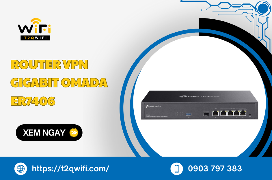 Router VPN Gigabit Rackmount/Desktop Omada ER7406 | 4 cổng LAN, 1 cổng ...